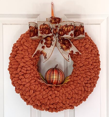 Pumpkin Patch Loop Yarn Wreath | Comfort and Joy Home Decor LLC